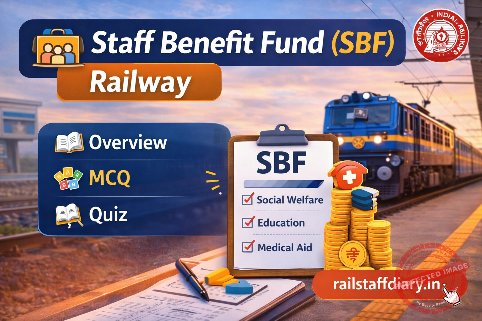 Staff Benefit Fund (SBF) Railway - Overview, MCQ , Quiz - Rail Staff Diary